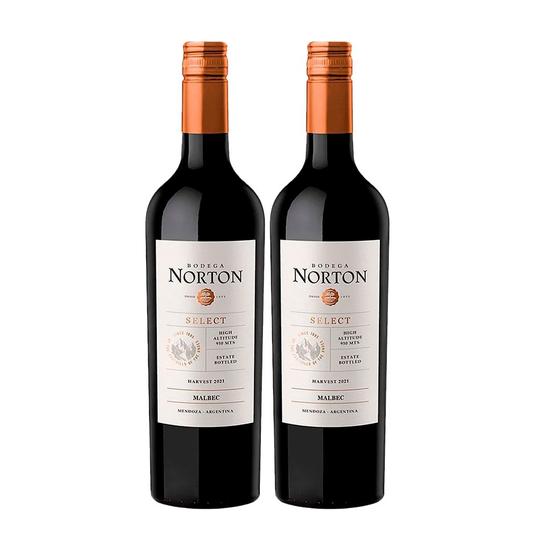 Kit 2 Garrafas Vinho Argentino Norton Select Malbec 750ml - Vinho ... Kit 2 Garrafas Vinho Argentino Norton Select Malbec 750ml - Vinho ...