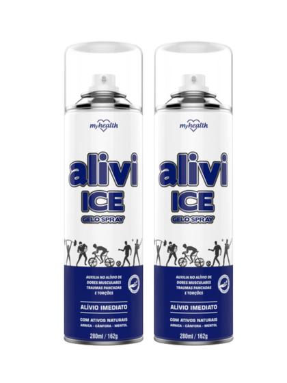 Kit 2 Gelo Spray Alivi Ice Alivio Dor Muscular My Health 280ml ...