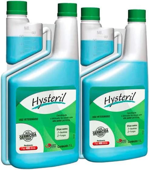 Kit 2 Hysteril Frasco 1 Litro Desinfetante e Eliminador Odores - Agener ...
