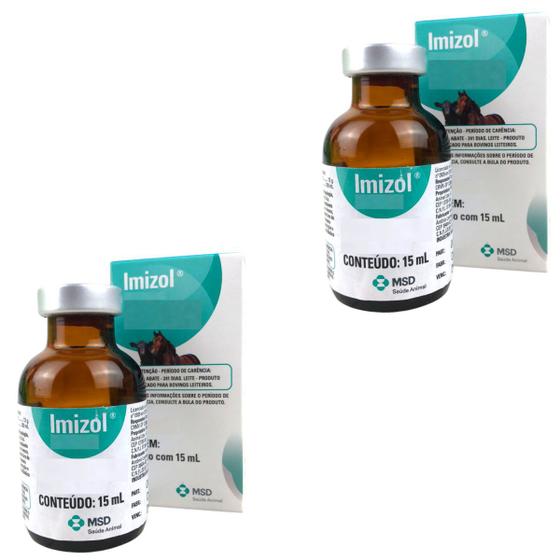 Kit 2 Imizol 15mL Bovinos Equinos MSD - MSD Saúde Animal - Farmácia Pet - Magazine Luiza
