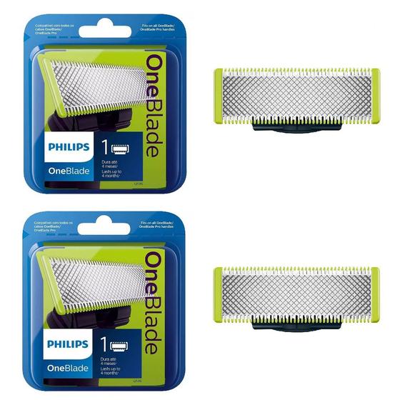 Kit 2 Laminas Refil Barbeador Philips One Blade QP210/50 - Lâmina para ...