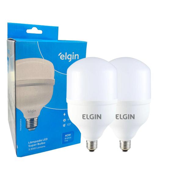 Kit 2 Lâmpada Bulbo Led 40w Alta Potência Branco Frio Bivolt - Elgin - Lâmpada de LED - Magazine ...