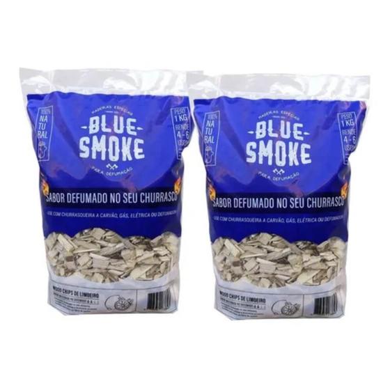 Kit 2 Lascas de Lenha Para Defumação 1kg Limoeiro Blue Smoke ...