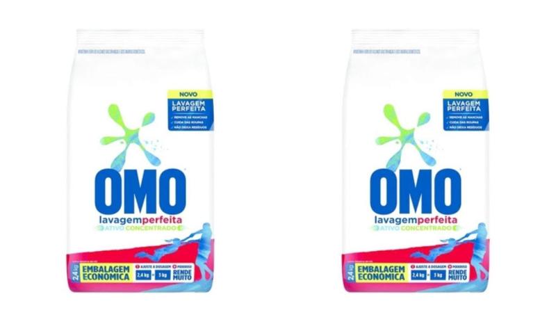 Kit 2 Lava-Roupas em Pó Lavagem Perfeita sachê 2,4kg - Omo - Sabão em ...