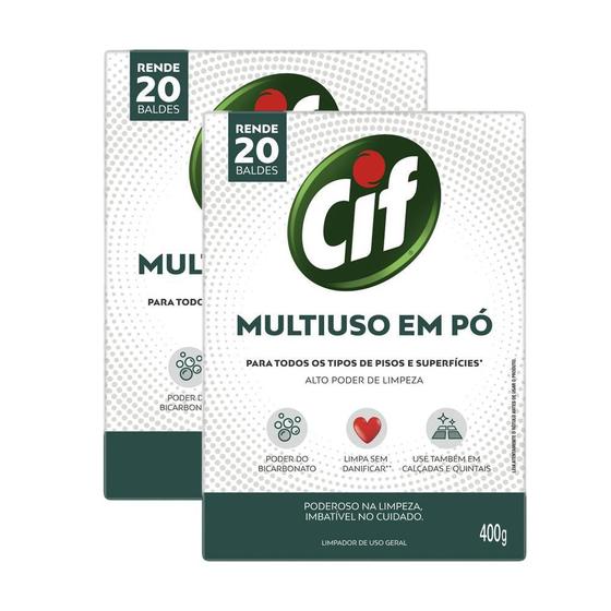 Kit 2 Limpadores Multiuso Cif em Pó 400g - Limpador Multiuso - Magazine ...