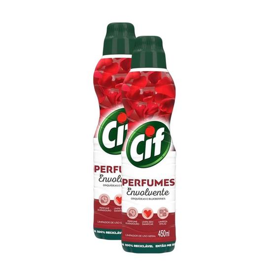 Kit 2 Limpadores Uso Geral Cif Envolvente Perfumes 450ml - Limpador ...