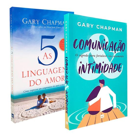 Kit 2 Livros Cinco Linguagens do Amor + Comunicação e Intimidade Gary ...