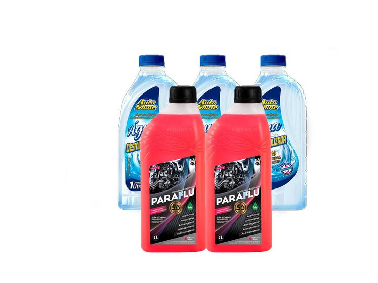 Kit 2 lts aditivo radiador 10-3001paraflu + 3 aguas desmineralizada ...