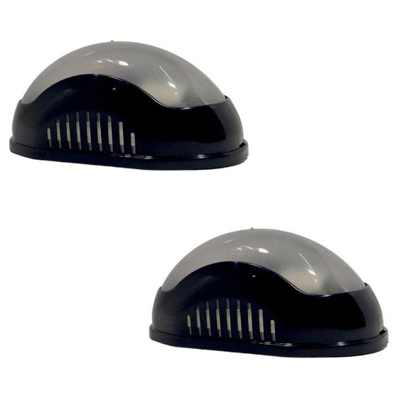 Kit 2 Luminaria Arandela Tartaruga Externa Interno Jardim Garagem Quintal Sem Grade E27 25W ...