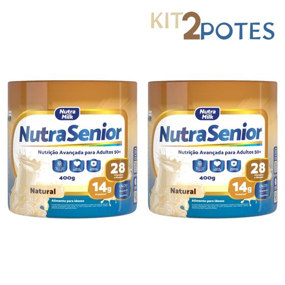 Kit 2 Melhor Nutra Senior 50+ Suplemento Alimentar Completo com 28 ...