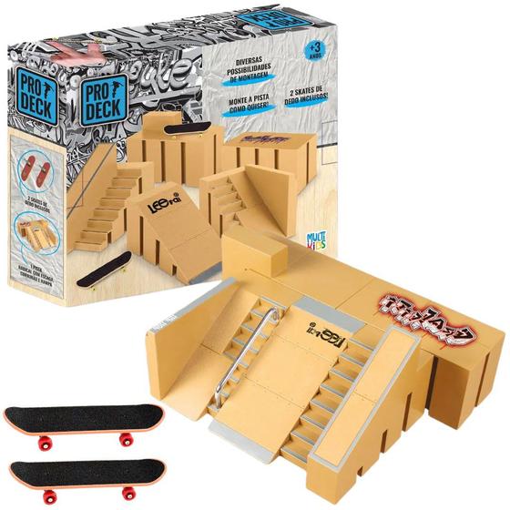 Kit 2 Mini Skate Dedo C/ Pista Manobras Pro Deck Fingerboard - Skate de ...