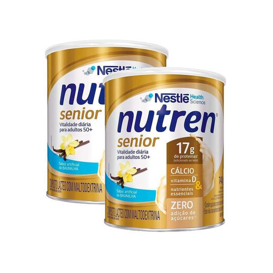 Kit 2 Nutren Senior Baunilha Suplemento Alimentar 740g - Complemento ...