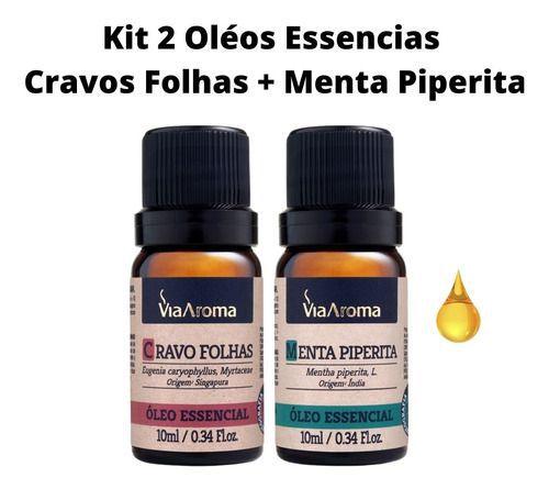 Kit 2 Oleo Essencial Cravo Folhas + Hortelã Pimenta Via Arom - Via ...
