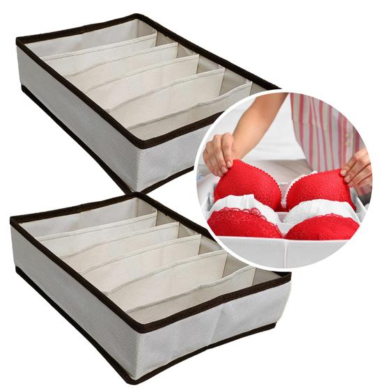 Kit 2 Organizador De Gavetas Porta Sutiã Roupa Intima Linha Premium Luxo - Organibox - Sutiã ...