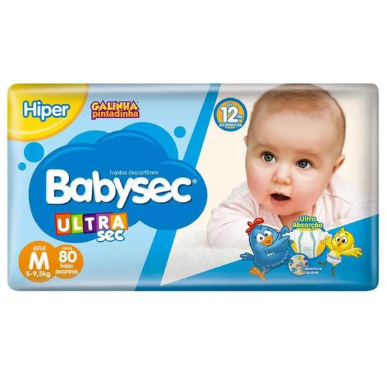 Kit 2 Pacotes de Fraldas Descartáveis Baby Sec ultra Hiper - babysec ...