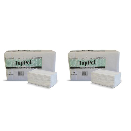 Kit 2 Pacotes de Papel Interfolha 100% celulose 22,5x21cm 2 dobras ...