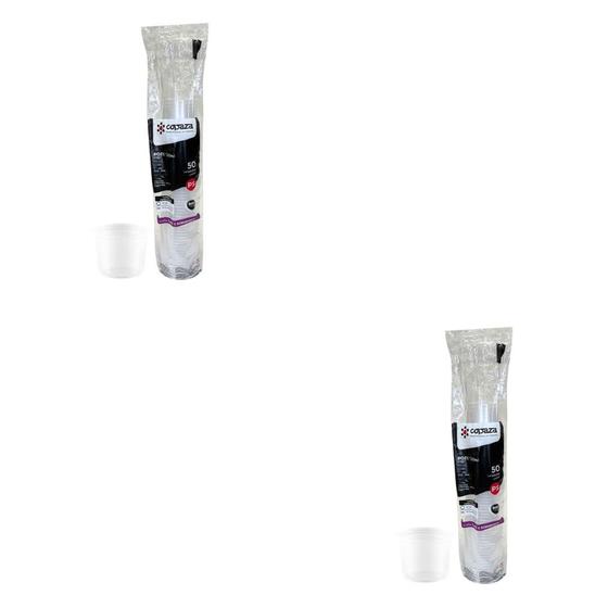 Kit 2 Pacotes de Pote de 120ml Translúcido P-06 sem tampa Copaza com 50 ...