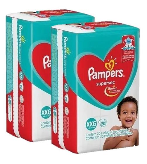 Kit 2 Pacotes Fraldas Pampers Descartável Infantil Atacado - Fralda ...