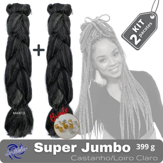 KIT 2 Pacotes Jumbo Ser Mulher 399g Cores Clássicas - Mega Hair ...