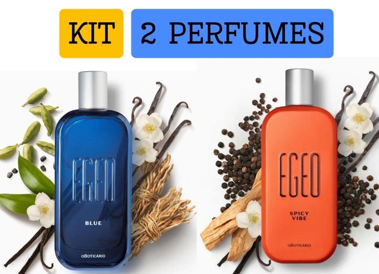 Kit 2 perfumes 1 Egeo Blue + 1 Egeo Spicy Vibe - Refrescante dia e ...
