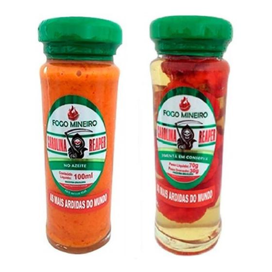 Kit 2 Pimentas Carolina Reaper No Azeite E Em Conserva - Fogo Mineiro ...