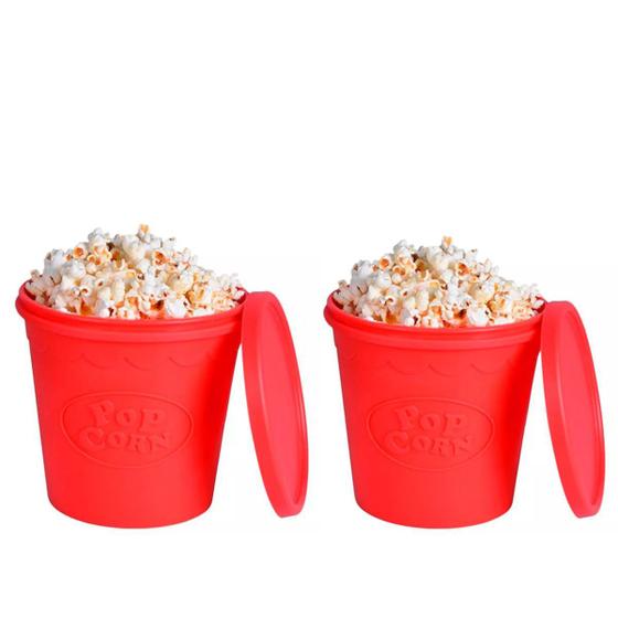 Kit 2 Pipoqueira De Silicone de Microondas POPCORN Sem Óleo - Pop Corn ...