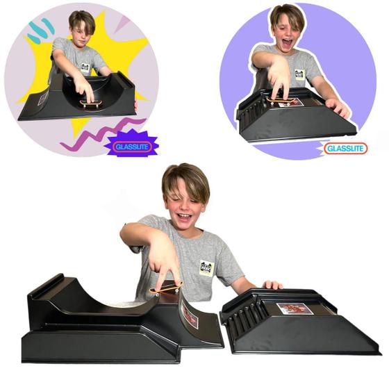 Kit 2 Pista Skate Dedo Fingerboard Ralf Preto Glasslite - Skate de Dedo ...