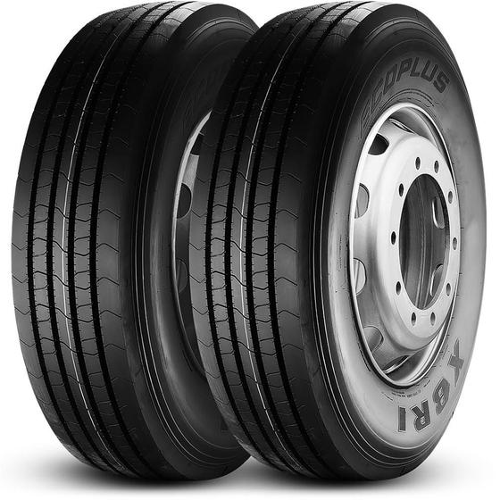 Kit 2 Pneu Aro 17.5 235/75R17.5 Xbri Ecoplus P1 143/141J 18PR TL Liso Rodoviário - Pneu de ...