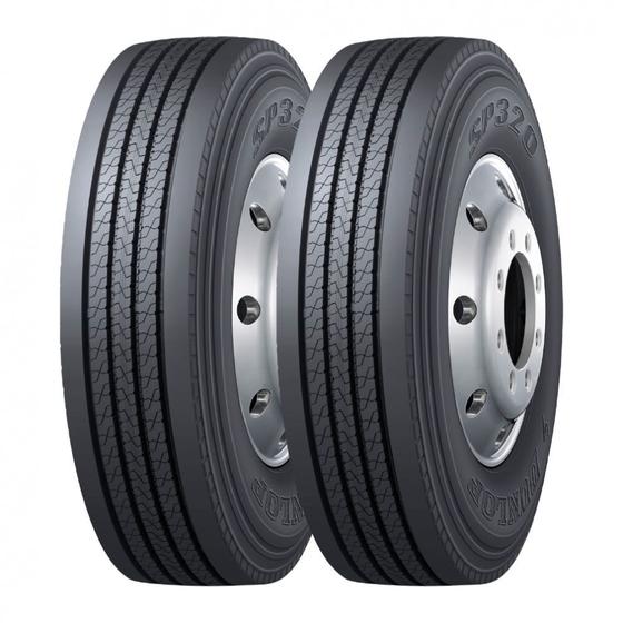 Kit 2 Pneus Dunlop Aro 17 235/75R17,5 SP320 Caminhão Liso 132/130M ...