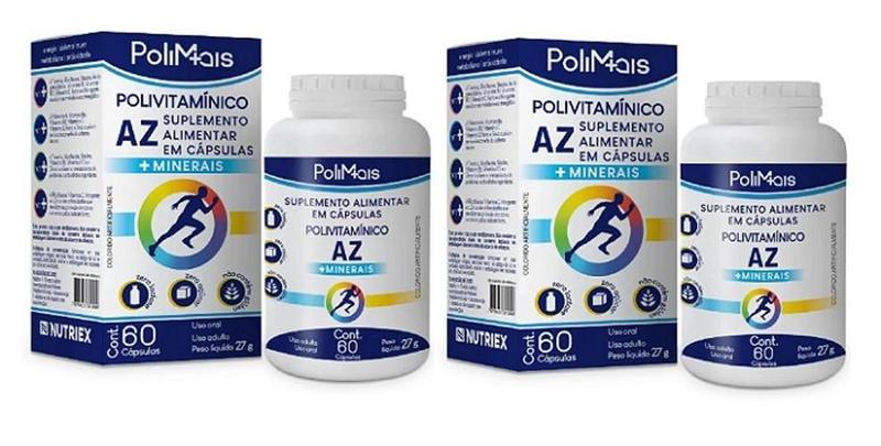 Kit 2 Polimais Polivitaminico Az + Minerais Zero Lactose - Nutriex ...