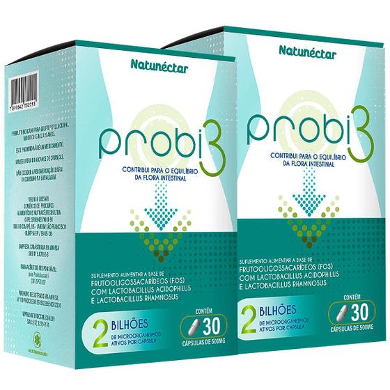 Kit 2 Potes Probi3 Suplemento Alimentar Natural Probiótico ...