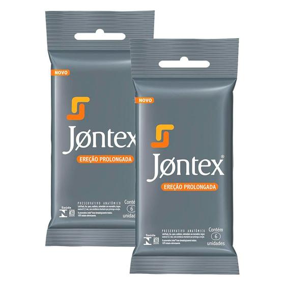 Kit 2 Preservativo Jontex Ereção Prolongada 6 Unidades - Preservativo ...
