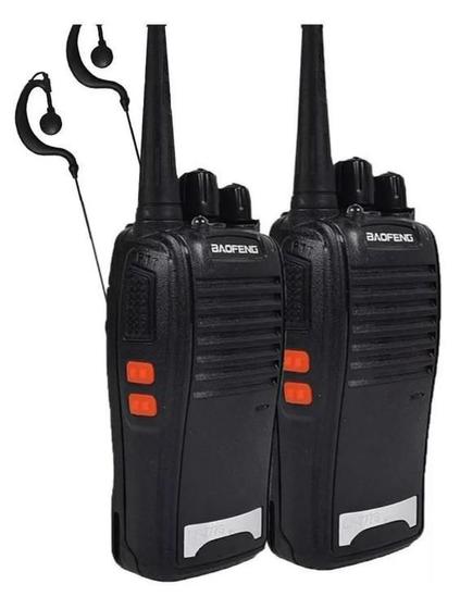 Kit 2 Rádios Comunicadores Baofeng Uhf/Vhf 16 Canais C/Fones - Rádio ...