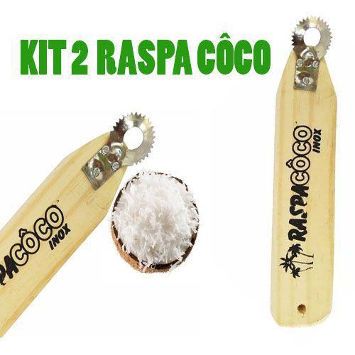 Kit 2 Rapa Raspa Raspador de Côco Cabo 32 Cm de Madeira - RASPACOCO ...