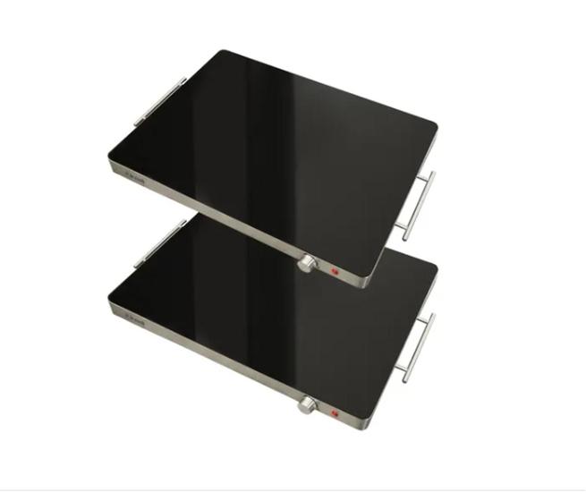 Kit 2 Rechaud Elétrico Mesa Térmica Vidro Temperado Em Inox - Le Cook ...