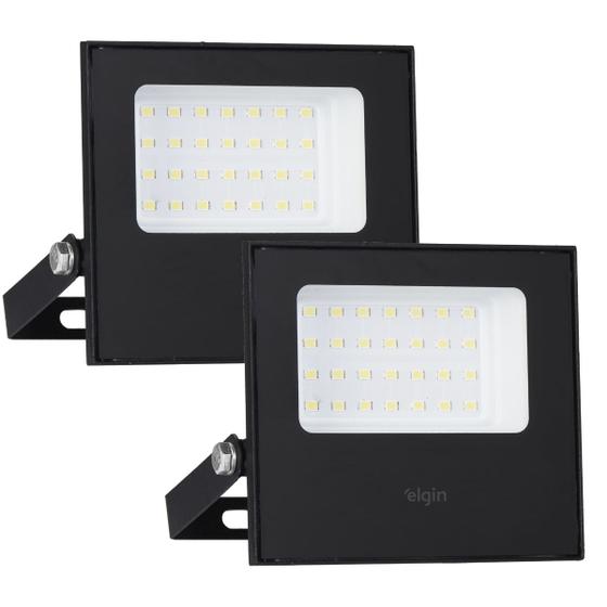 Kit 2 Refletor Led 50w Holofote Ip65 Branco Frio 6500k Bivolt Elgin - Refletor - Magazine Luiza