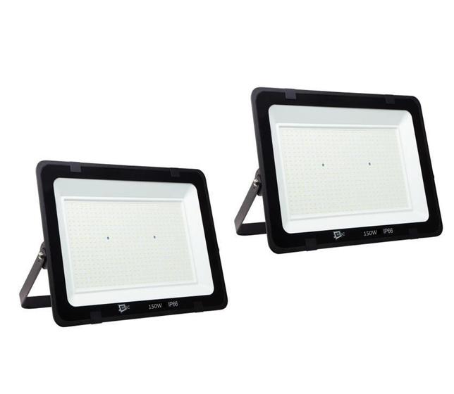 Kit 2 Refletor LED SMD Holofote 150w Branco Frio 6000K Resistente Prova D'água Projetor Slim ...