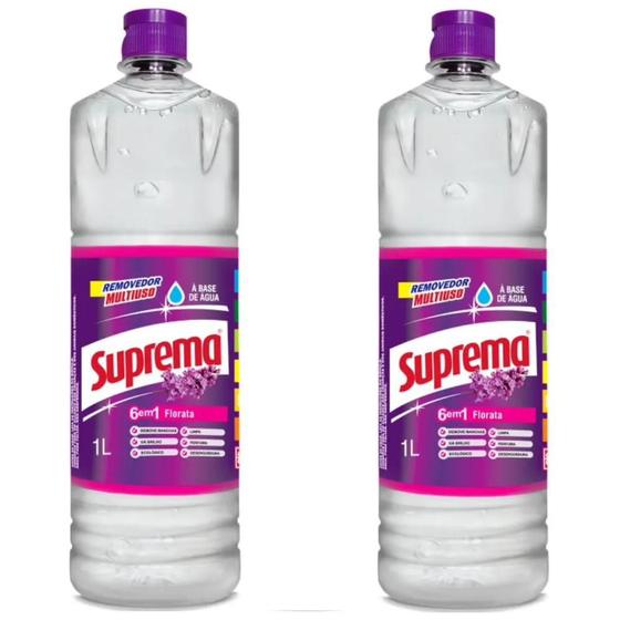 Kit 2 Removedor Multiuso Suprema 6 em 1 Florata 1L - Limpador Multiuso ...