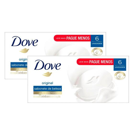 Kit 2 Sabonete Dove Original com 6 Unidades de 90g cada Leve Mais Por ...