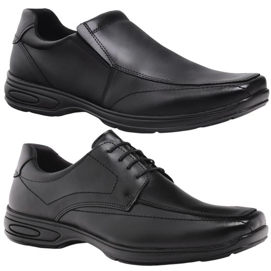 Kit 2 Sapato Social Masculino Conforto Preto - Novo Hábito - Sapato ...