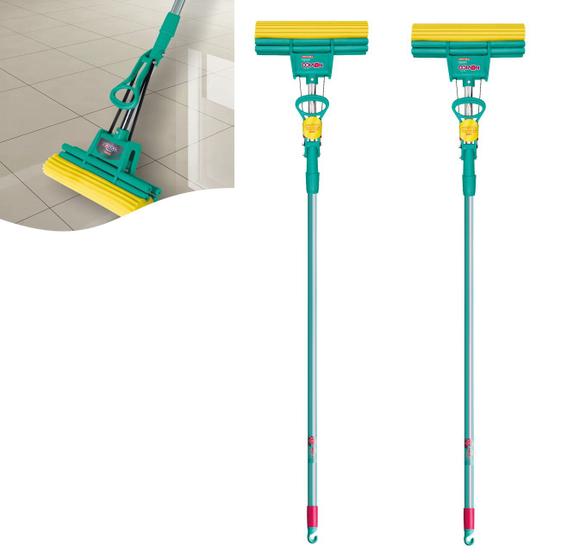 Kit 2 Sekito Noviça Mop Seca Limpa Absorve Água Sujeiras Rodo Mágico ...