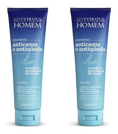 Kit 2 Shampoo Linha Homem Antiqueda Anticaspa Bio Extratus - Shampoo ...