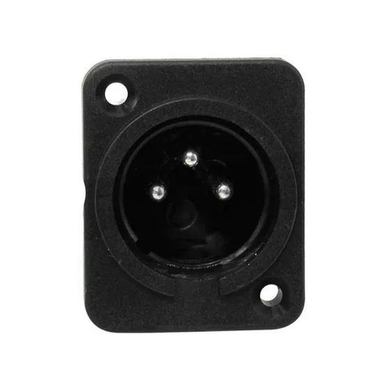 Kit 2 Soquete Conector Canon Painel Macho Jc3p 3 Pinos Mxt - Transtel - Conector / Plug XLR ...
