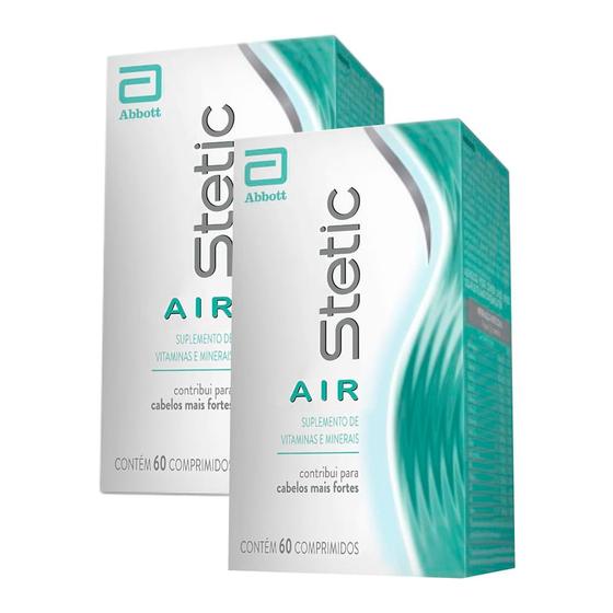 Kit 2 Stetic Hair com 60 Comprimidos - Nutricosméticos - Magazine Luiza