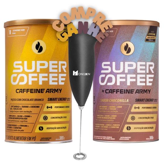 Kit 2 Supercoffee 3.0 Caffeinee Army 380g + Mini Mixer - CAFFEINE ARMY ...