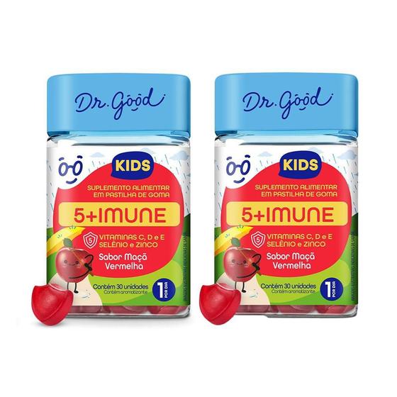 Kit 2 Suplemento Alimentar Dr. Good 5+ Imune Kids C/30 Gomas - Dr Good - Multivitamínico ...