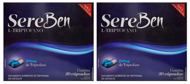 Kit 2 Suplemento Sereben 250mg de Triptofano 30Cps - Prowin ...