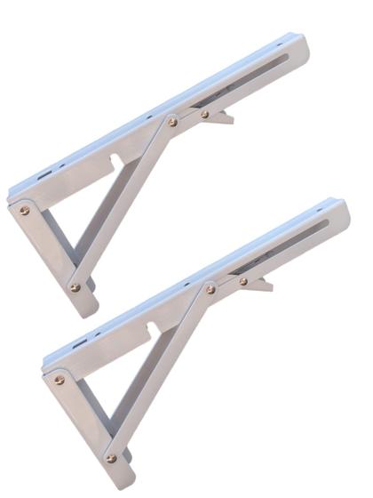 Kit 2 Suportes Mão Francesa Dobrável Retrátil Reforçada 25cm - Kit mão ... Kit 2 Suportes Mão Francesa Dobrável Retrátil Reforçada 25cm - Kit mão ...
