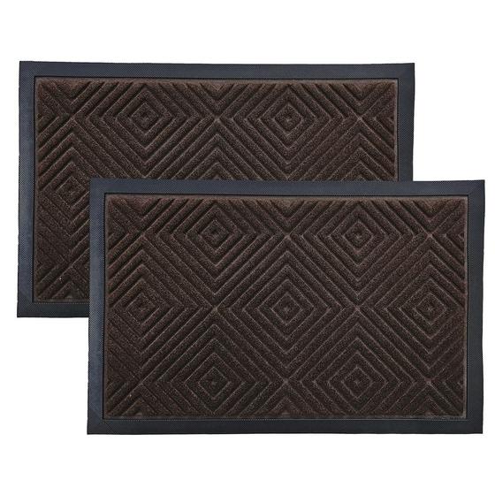 Kit 2 Tapete Antiderrapante Capacho 40cm X 60cm Porta Sala Entrada ...