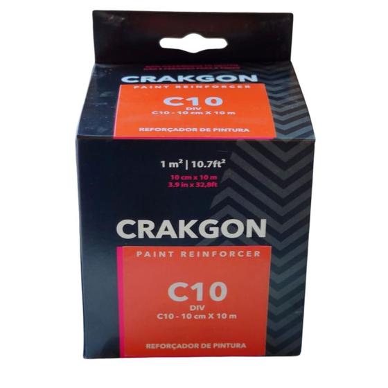 KIT 2 TELA FIBRA DE VIDRO PINTURA TRINCA 10cm x 10m C10 CRAKGON ...